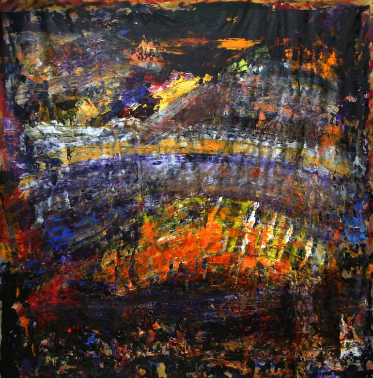 Winter Fire Painting by David Cottingham | Saatchi Art