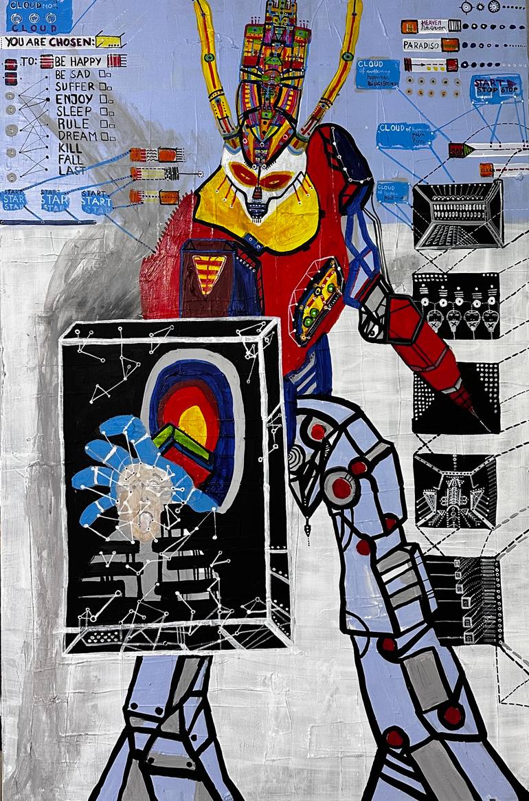 YOU ARE CHOSEN TO BE HAPPY Painting by Leo Katunaric Kadele | Saatchi Art