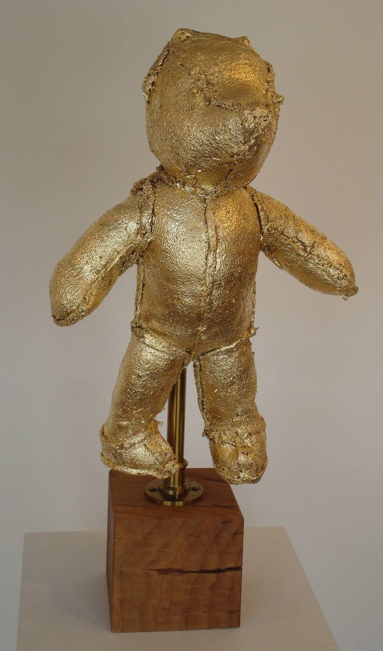 Golden Teddy SOLD Sculpture by Athol Whitmore | Saatchi Art