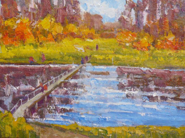 The Crimson evening Painting by Alexey Khustochko | Saatchi Art