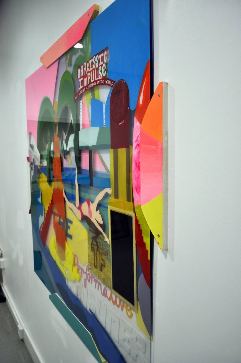 The performative consumer (side view) Painting by Emma Cahill | Saatchi Art