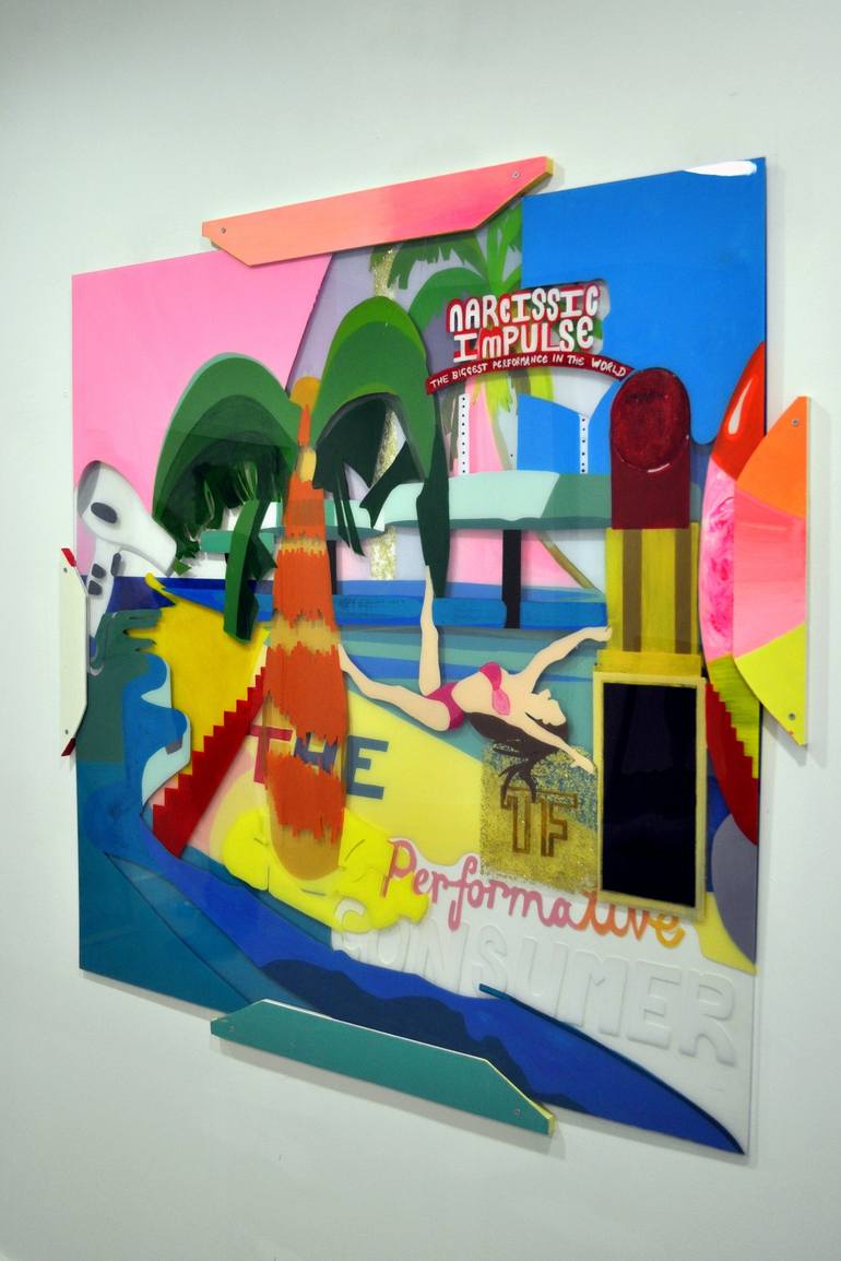 The performative consumer (front view) Painting by Emma Cahill ...