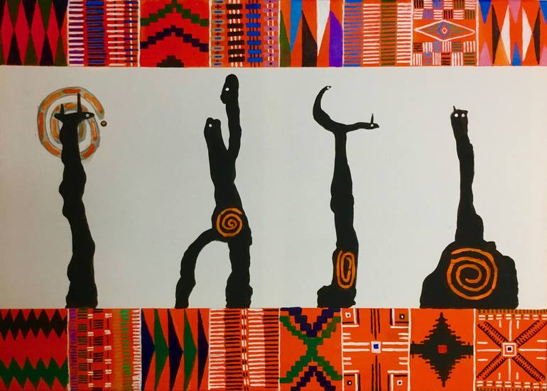 African Souls 2.0 Painting by Dan Koon | Saatchi Art