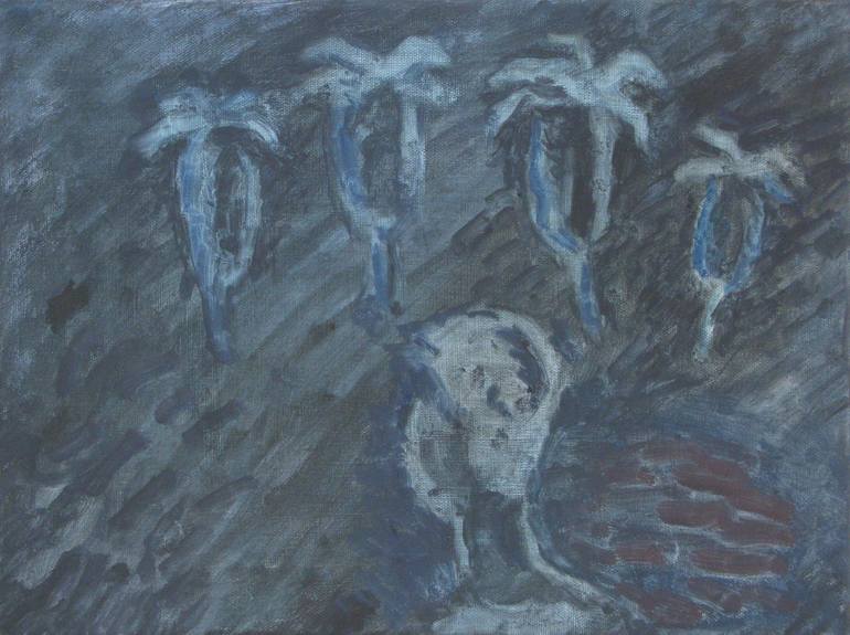 Four Trees Painting by Eyal Sagie | Saatchi Art