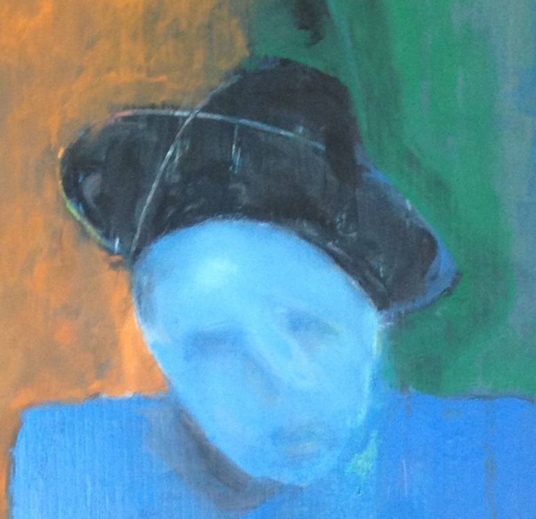 Man in Blue Painting by William Wright | Saatchi Art