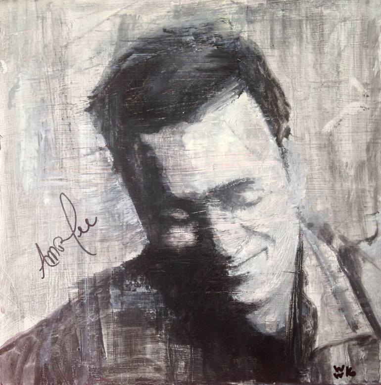 Portrait of Amos Lee - Signed by Amos + Artist Painting by William ...