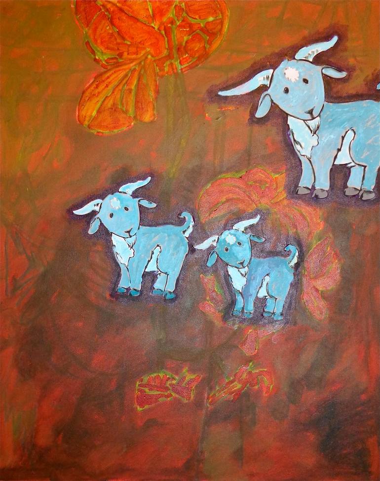 Goat Float Painting by William Litvin | Saatchi Art