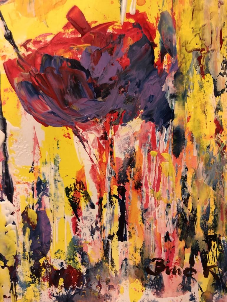 Abstract flowers Painting by Konrad Biro | Saatchi Art