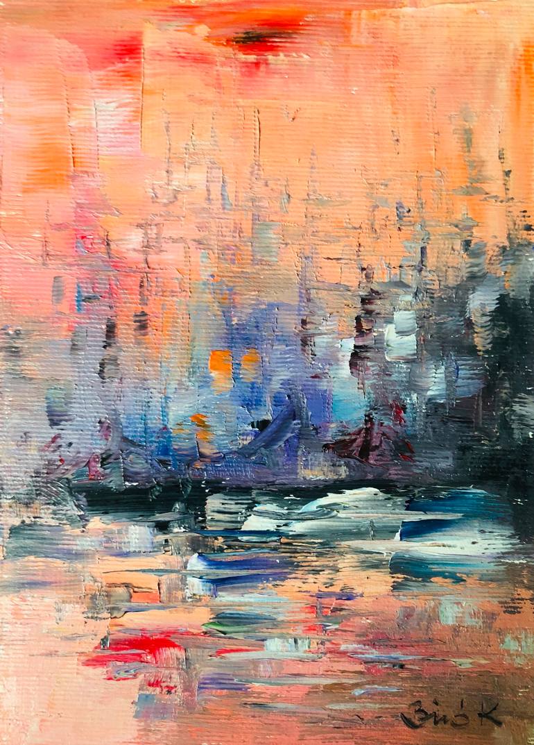 sailboats at sea series 0825/2 Painting by Konrad Biro | Saatchi Art