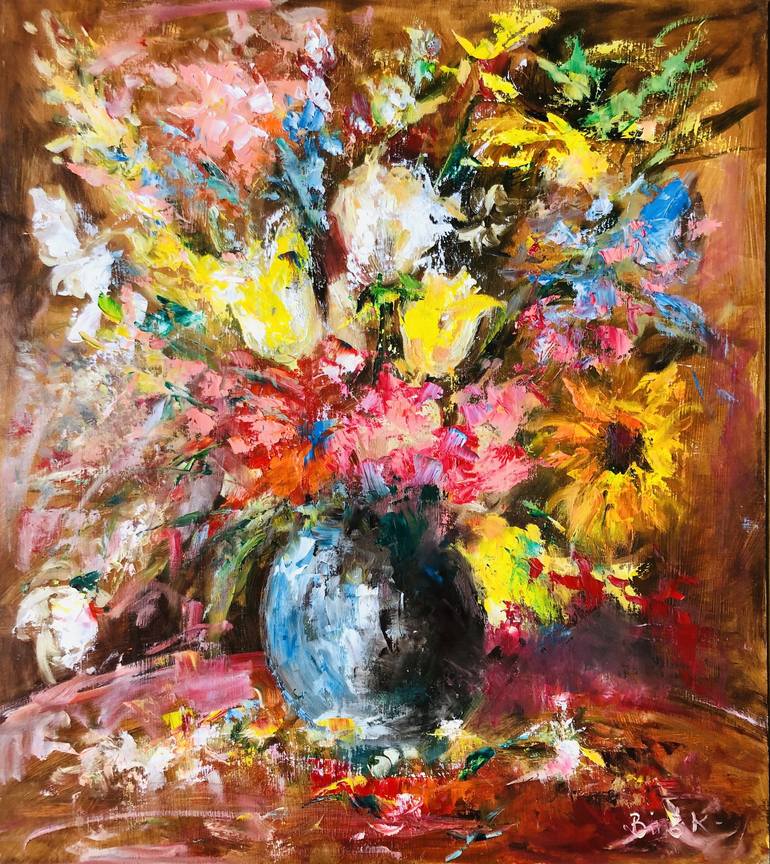 Flower still life Painting by Konrad Biro | Saatchi Art