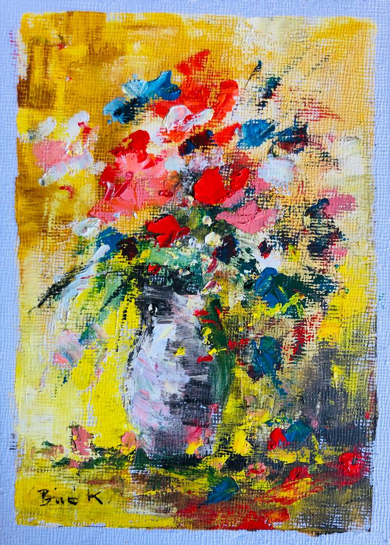 Flower still life Painting by Konrad Biro | Saatchi Art