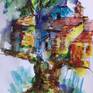 Fantasy house Painting by Konrad Biro | Saatchi Art