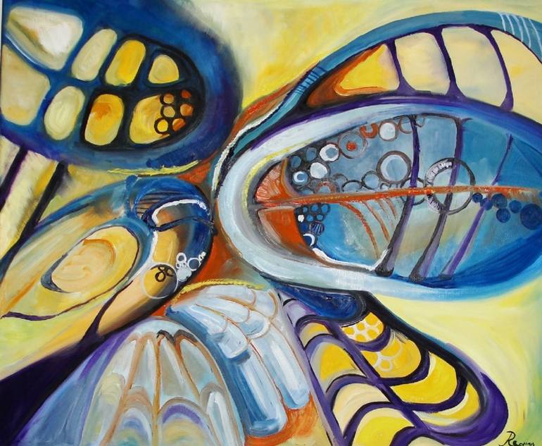 structures, oil painting Painting by Corina Rapotan | Saatchi Art
