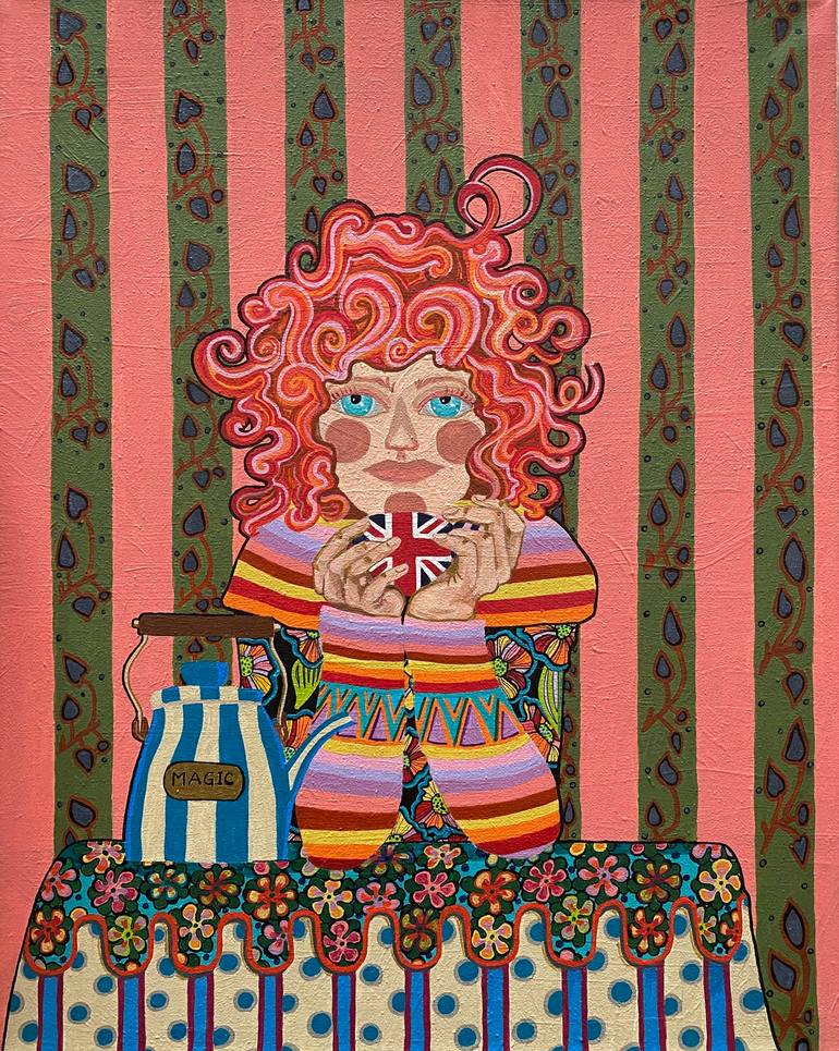 Portrait Of Lisa Recker In London Painting by L Lovenstein | Saatchi Art