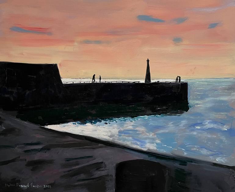 'Anstruther harbour, Fife' Painting by Stephen Howard Harrison ...