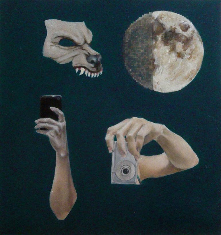 selfie-shapeshift Painting by Nicholas Denney | Saatchi Art