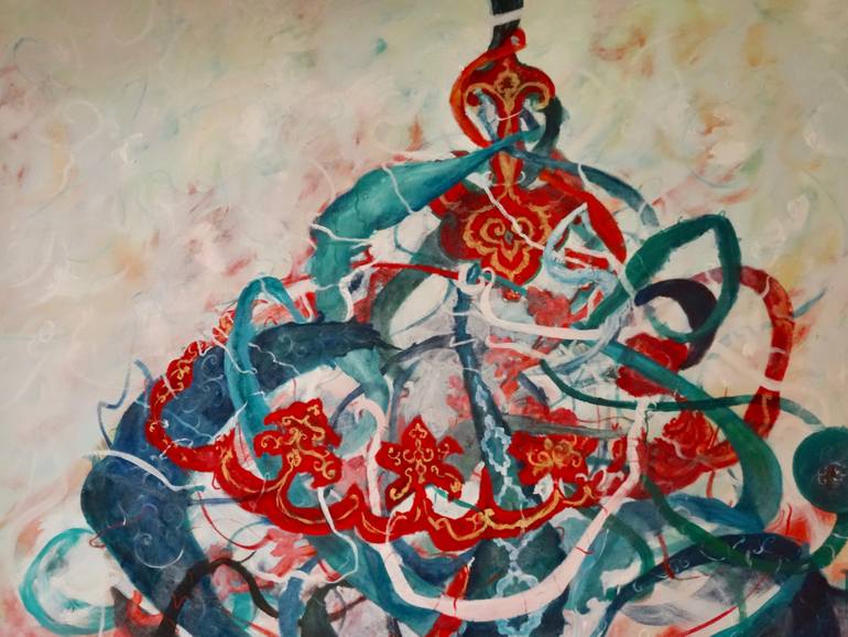 Sama Dance Painting by Roya Mansourkhani | Saatchi Art