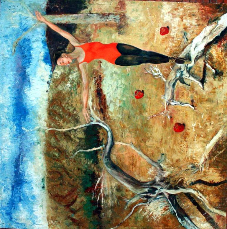 ballet dancer and apples Painting by Cristina Taniguchi | Saatchi Art