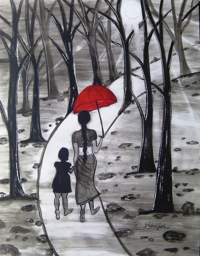 Walking in sunshine Painting by Manjiri Kanvinde | Saatchi Art