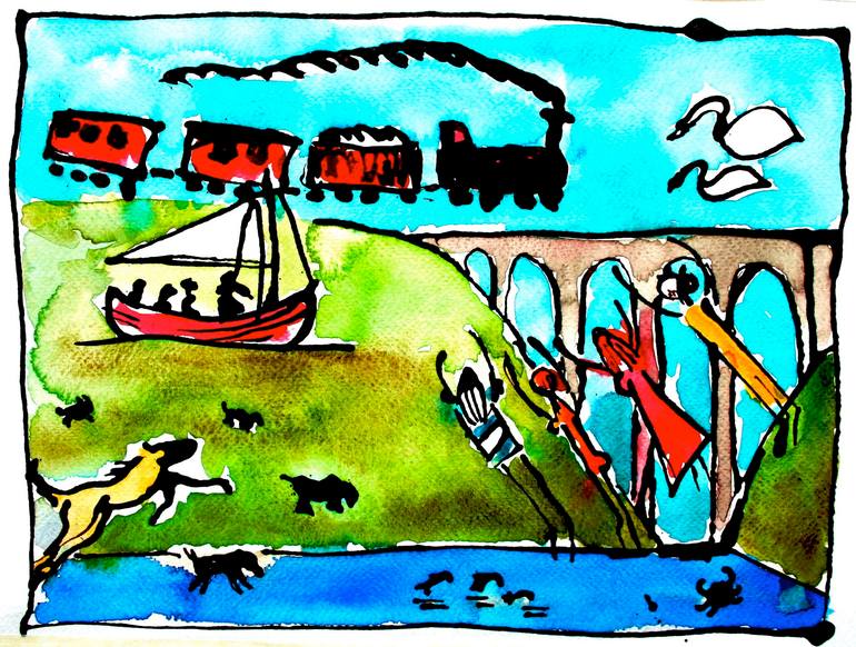 Calstock Painting by Triona Palmer | Saatchi Art