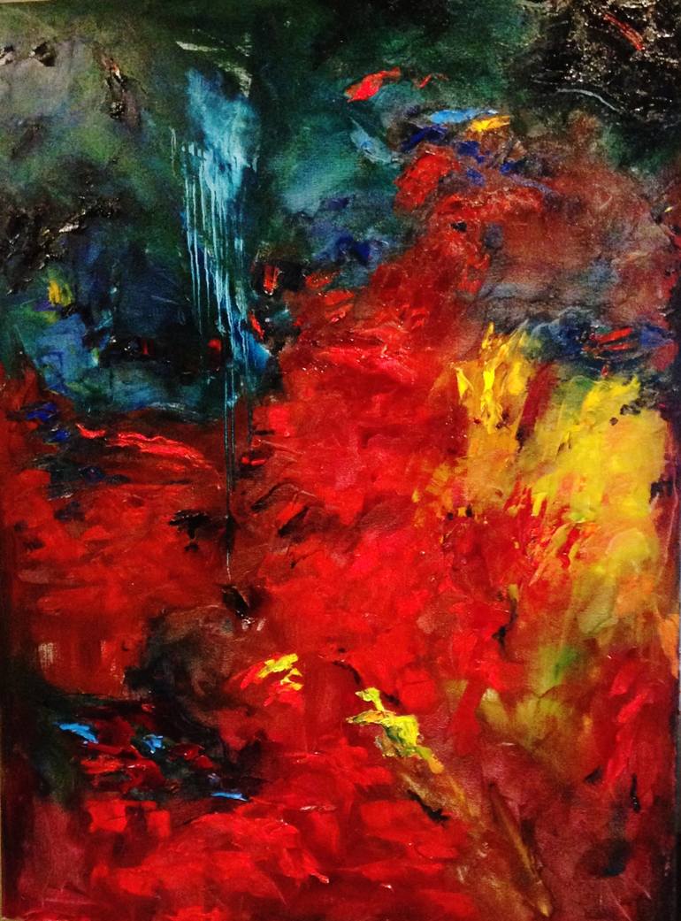 swirling red Painting by Brian Reed | Saatchi Art