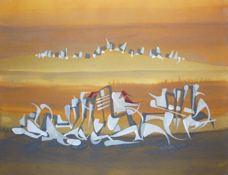 Polished Bones Painting by Shirlee Frank | Saatchi Art