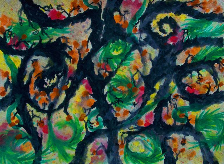 The Tree of Scripts Painting by George Hunter | Saatchi Art