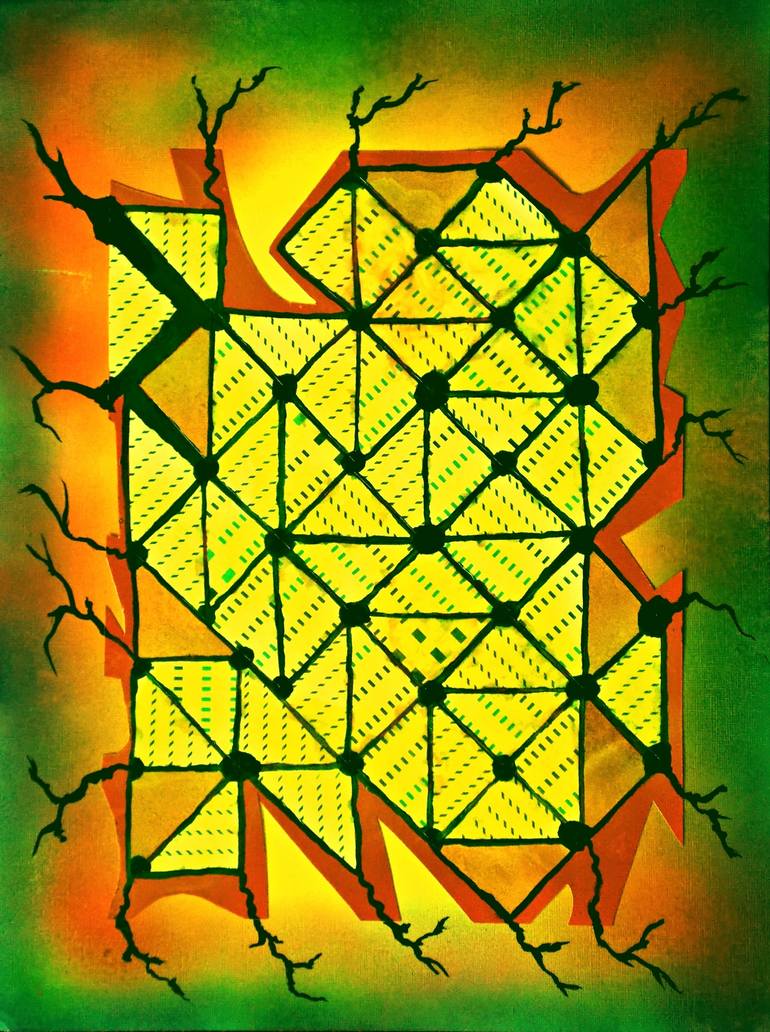 Ye Olde Grid Painting by George Hunter | Saatchi Art