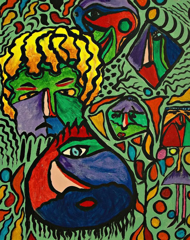 Neath their Facade Painting by George Hunter | Saatchi Art