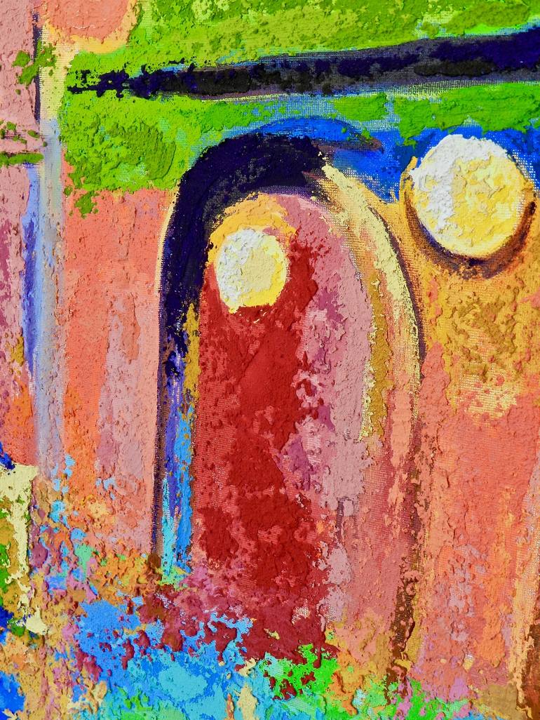 Lluvia en la Plaza Painting by Maite Rodriguez | Saatchi Art