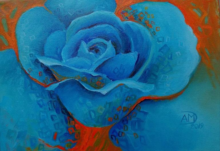 Rose in sunset Painting by Ana-Maria Dragomir Cioroiu | Saatchi Art