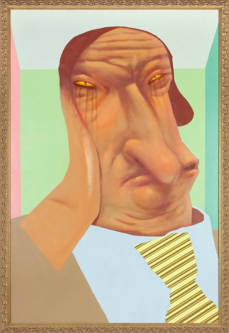 Office Tear on New Tie Painting by DAVID BARZOLFF | Saatchi Art