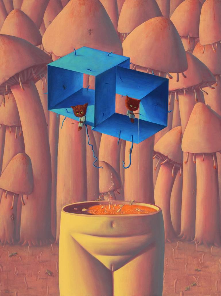 忘忧池 Painting by Jiang Peng | Saatchi Art