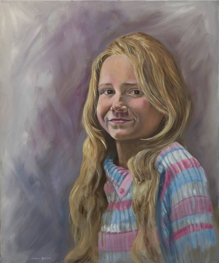 Child Portrait Painting by Andrew Berridge | Saatchi Art