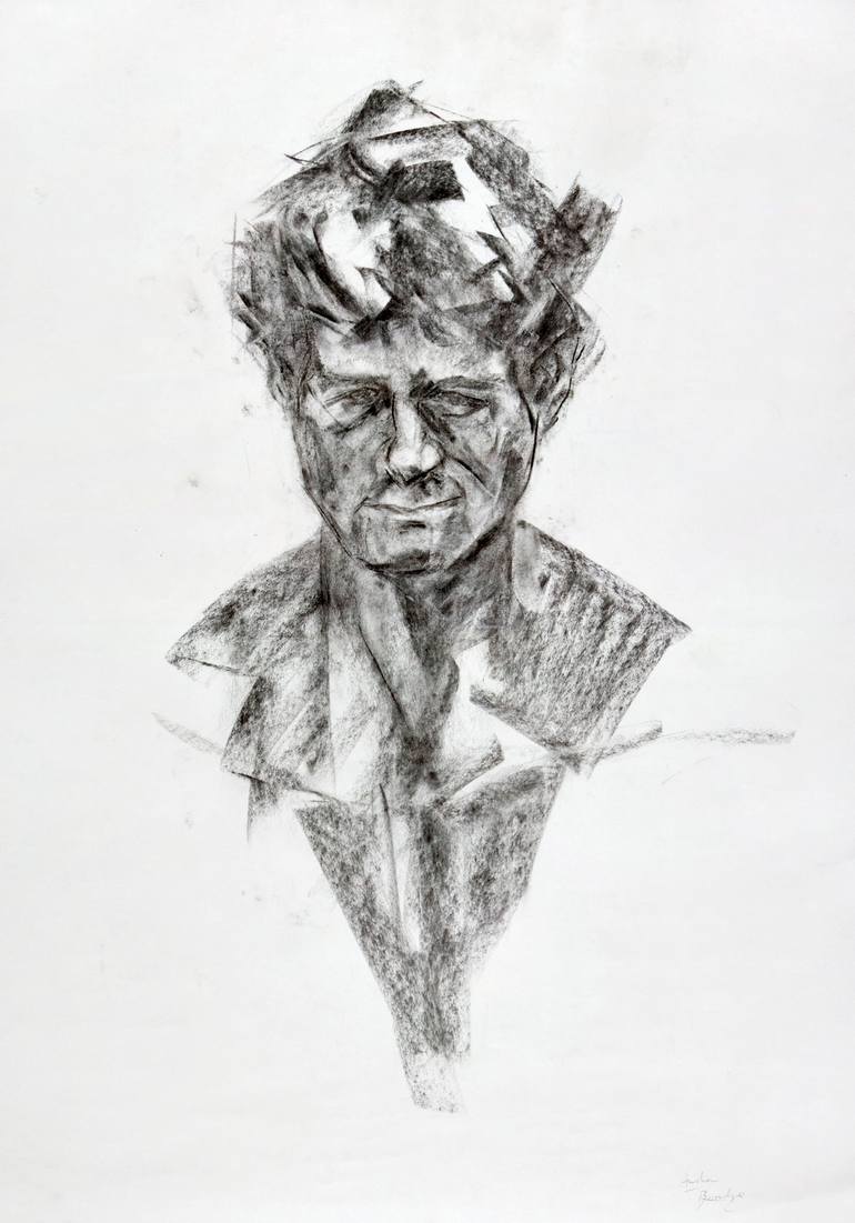 Shadow portrait Drawing by Andrew Berridge | Saatchi Art