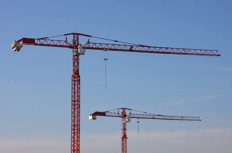 Two Tower (Cranes) Photography by Philip Curnow | Saatchi Art