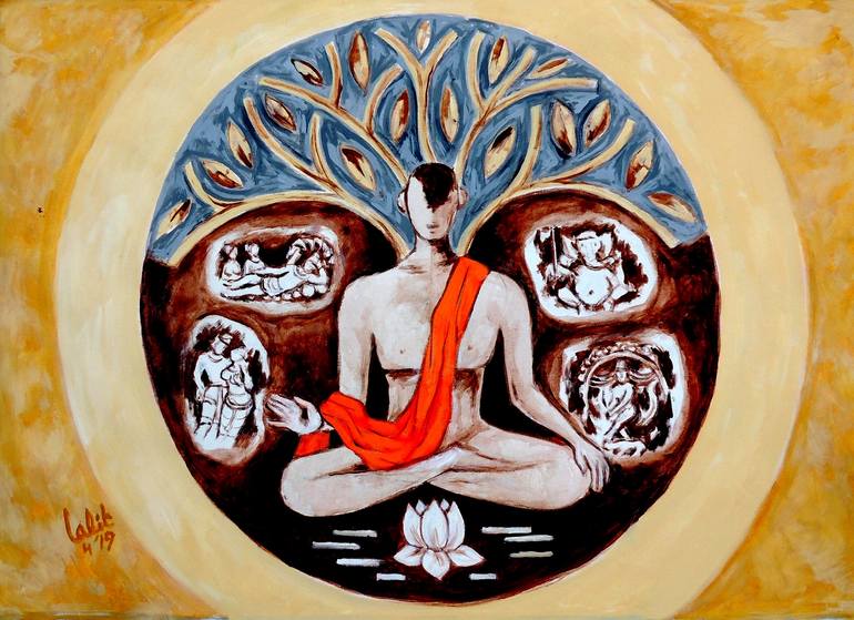 Hell & Haven Painting by Lalit Jain | Saatchi Art