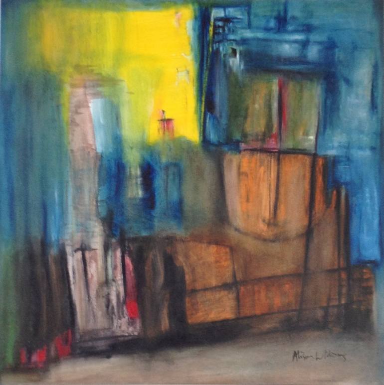 Watching TV at the Finkelsteins Painting by Alison Williams | Saatchi Art