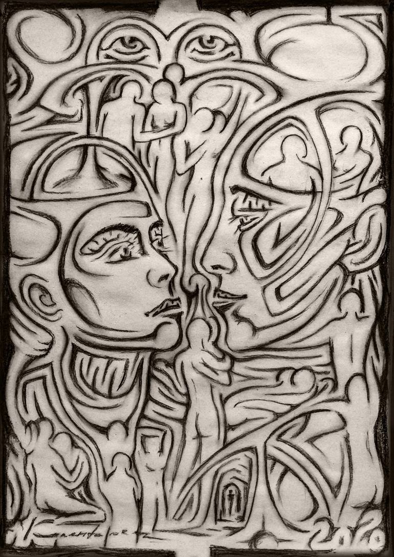 Half love Drawing by Konstantin Kalendaroff | Saatchi Art