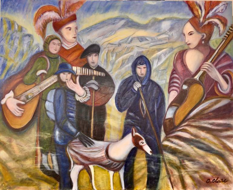 The Giants of the Rhune (Larrun in Basque) Painting by Catherine Clare ...