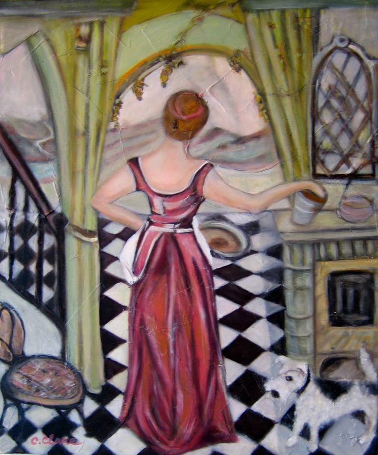 Diner Time Painting by Catherine Clare | Saatchi Art