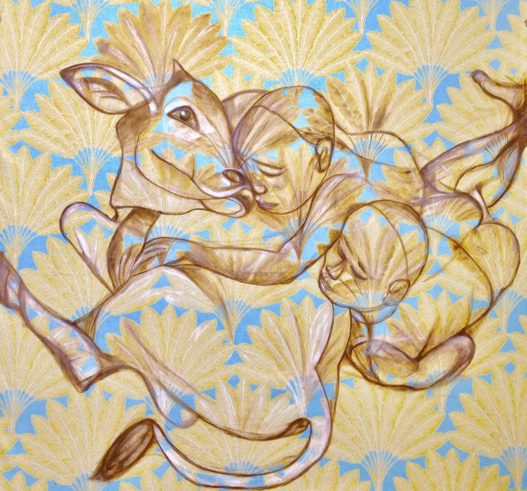 My dear little calf Painting by Catherine Clare | Saatchi Art