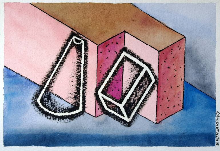 Geometric levitation 3 Drawing by PATRICK STAVARASKY | Saatchi Art