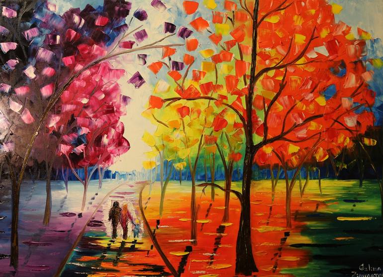 FAMILY DAY OUT Painting by Galina Zimmatore | Saatchi Art