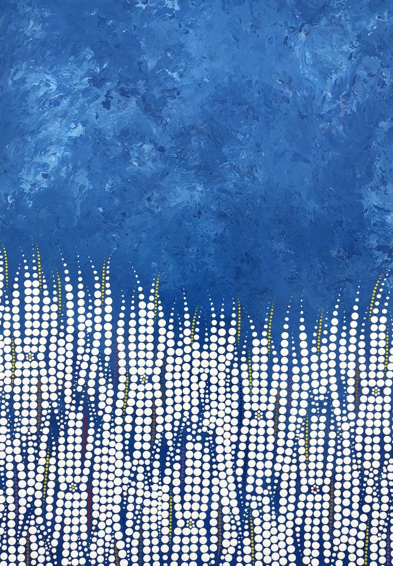 I Love You in The Silence of Blue Painting by Stephen Rowe | Saatchi Art