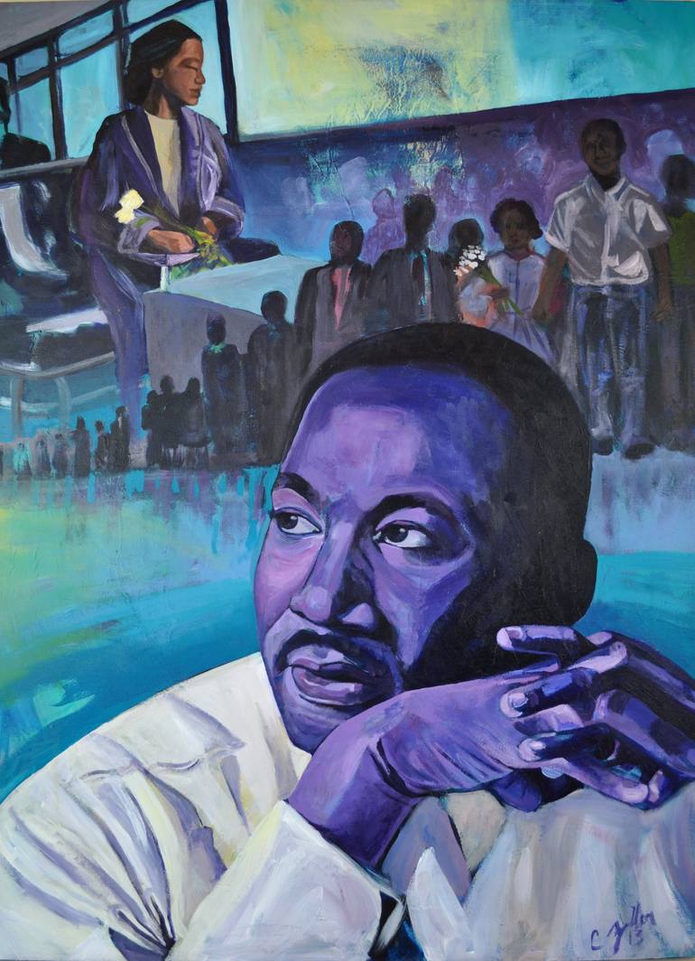 Martin Luther King Painting by Crystal Zeller | Saatchi Art