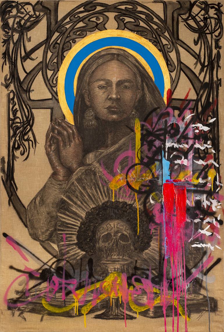 DJ *PB20210228 (Holy Frida) Painting by René Serrano | Saatchi Art