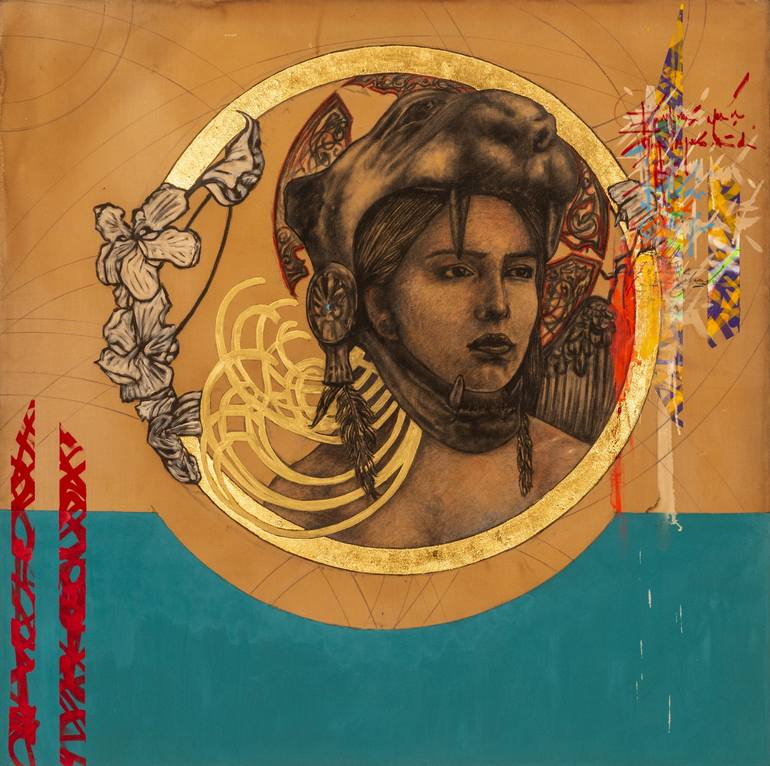 Jaguar Woman (PBFG20221030) Painting by René Serrano | Saatchi Art