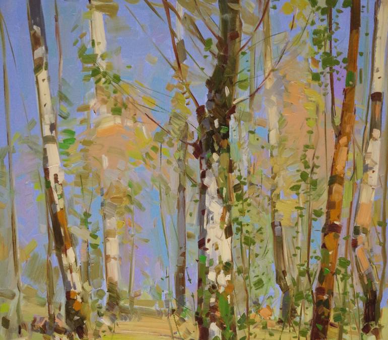 The Grove, Landscape oil Painting, Handmade artwork, One of a Kind ...