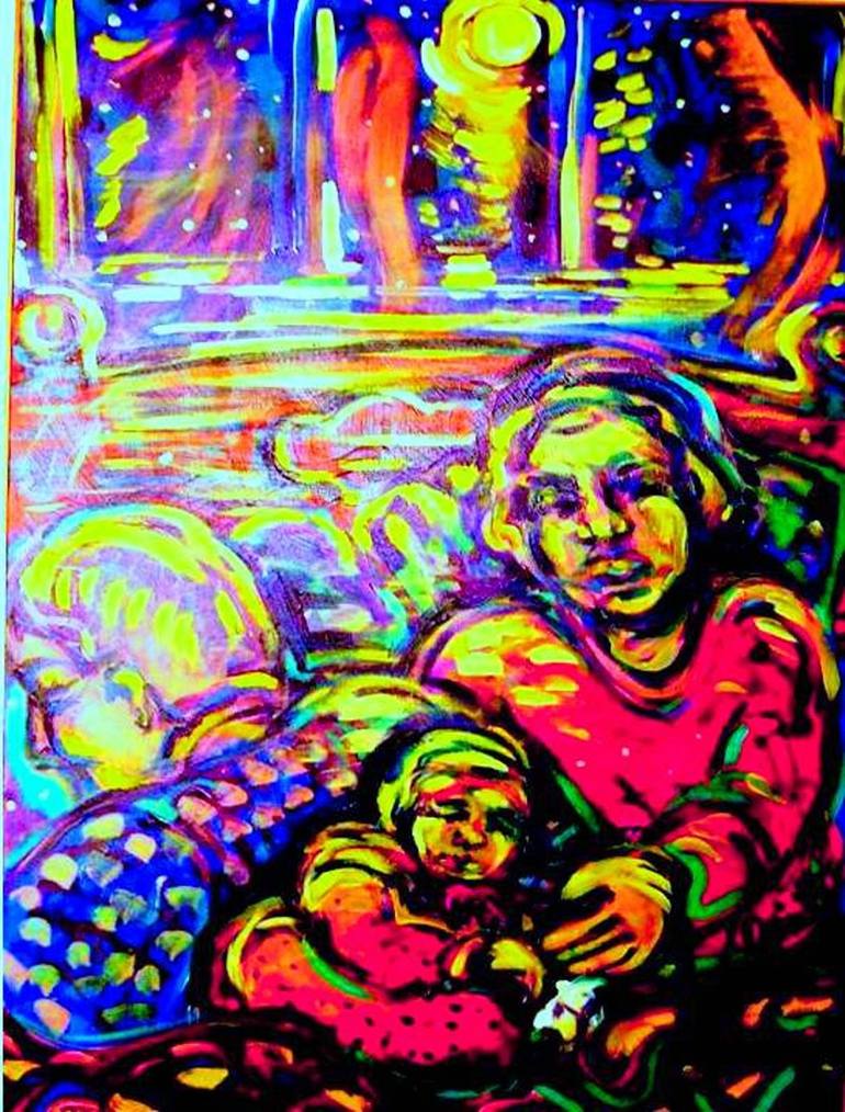 Full Moon Painting by Ingrid April | Saatchi Art